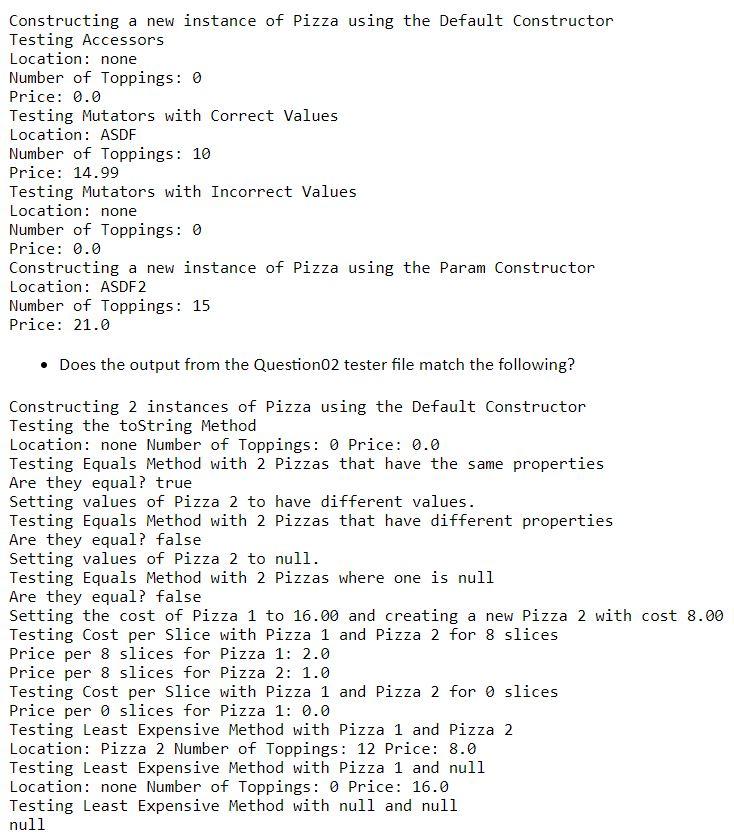 1. Using the provided code (Question01.java and | Chegg.com