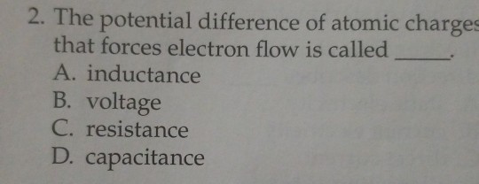 Solved 2. The potential difference of atomic charges that | Chegg.com