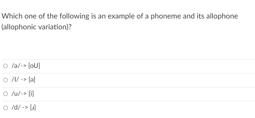 Solved Which one of the following is an example of a phoneme | Chegg.com