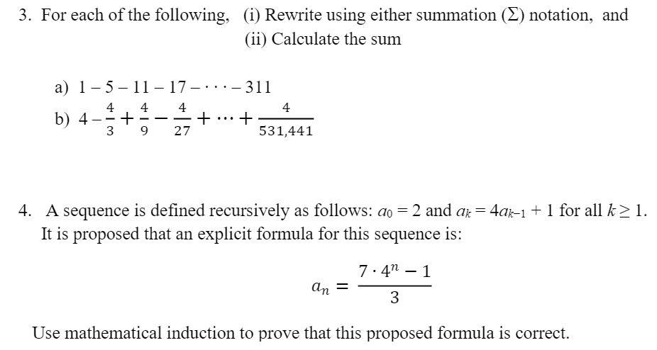 Solved 3. For each of the following, (i) Rewrite using | Chegg.com
