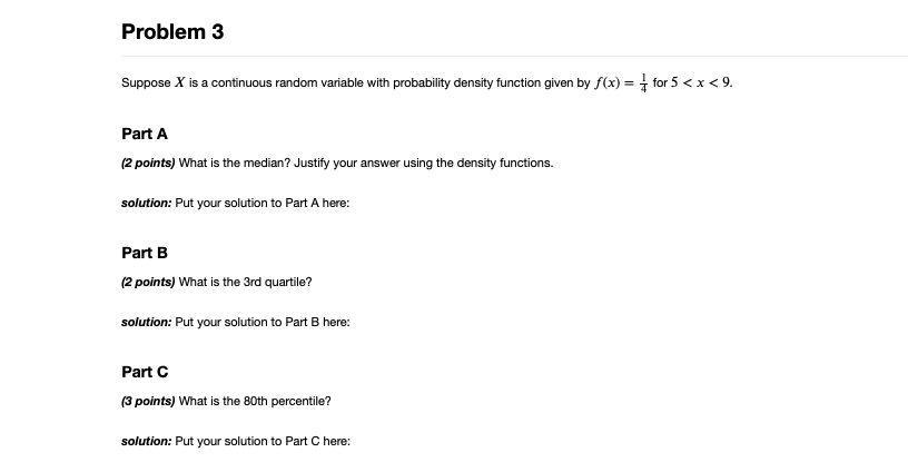 Solved Suppose X is a continuous random variable with | Chegg.com