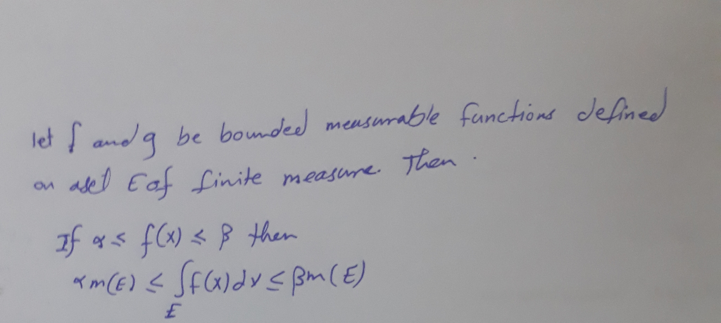 Solved let and a be bounded measurable functions defined on | Chegg.com