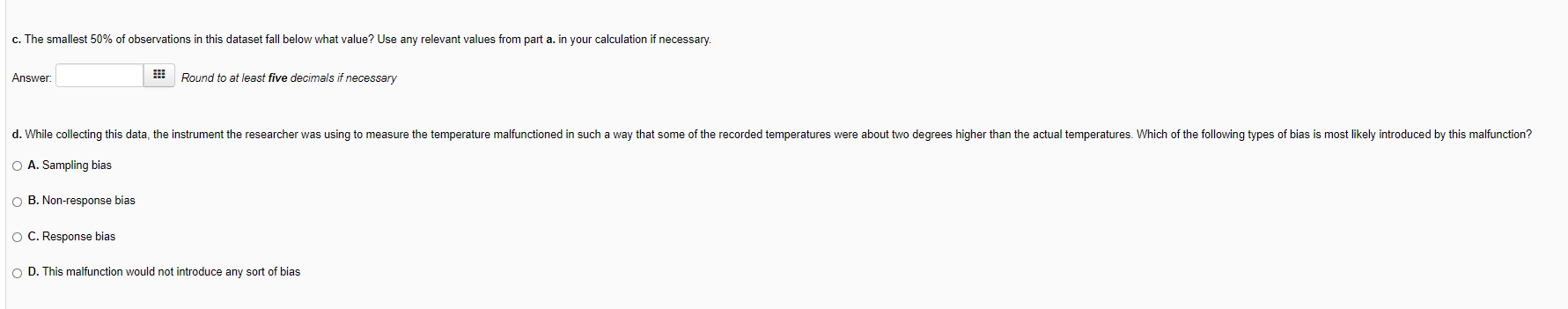 Solved A researcher records weather information at LaGuardia | Chegg.com
