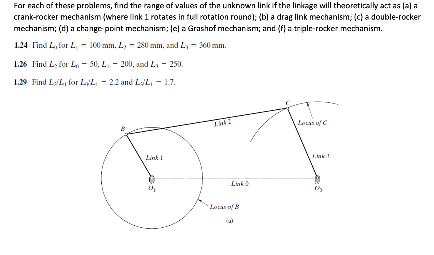 Solved For each of these problems, find the range of values | Chegg.com