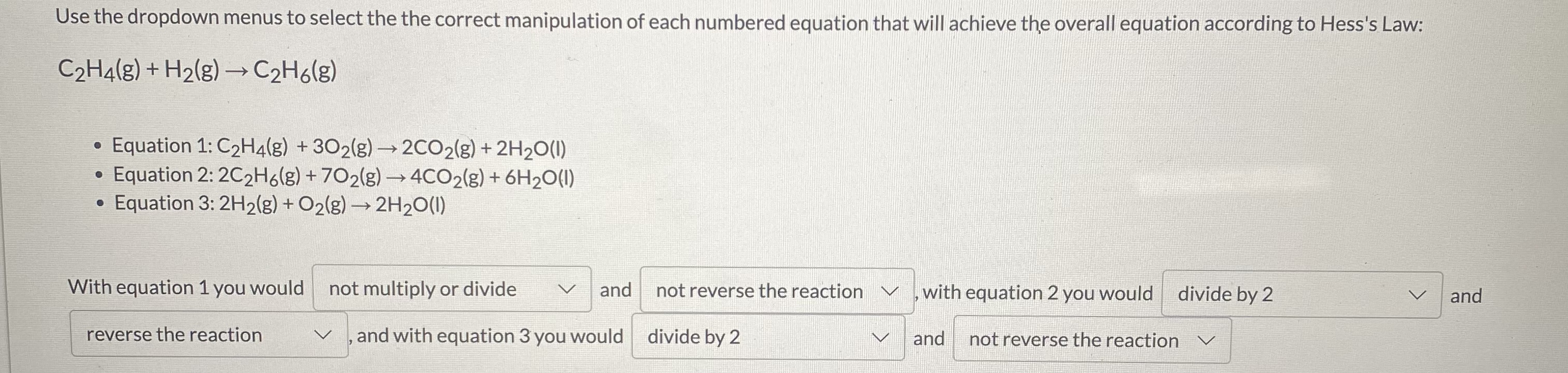 Solved Use the dropdown menus to select the the correct | Chegg.com