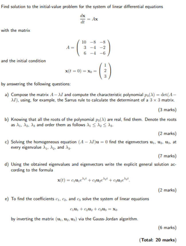 Solved Find solution to the initial-value problem for the | Chegg.com