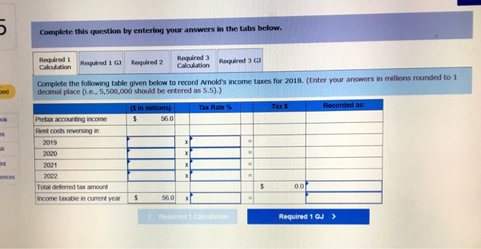 Solved Exercise 16-16 Change in tax rates; calculate taxable | Chegg.com