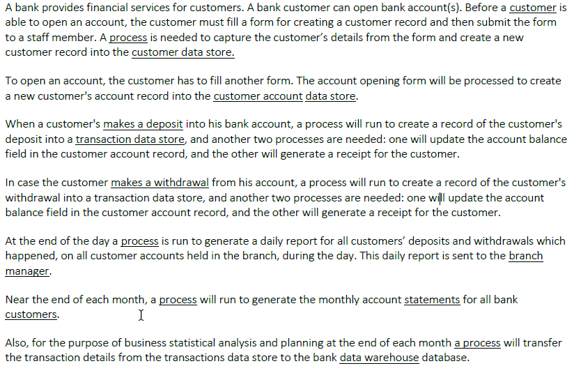 Bank Accounts Management System DFD 1. Draw the | Chegg.com
