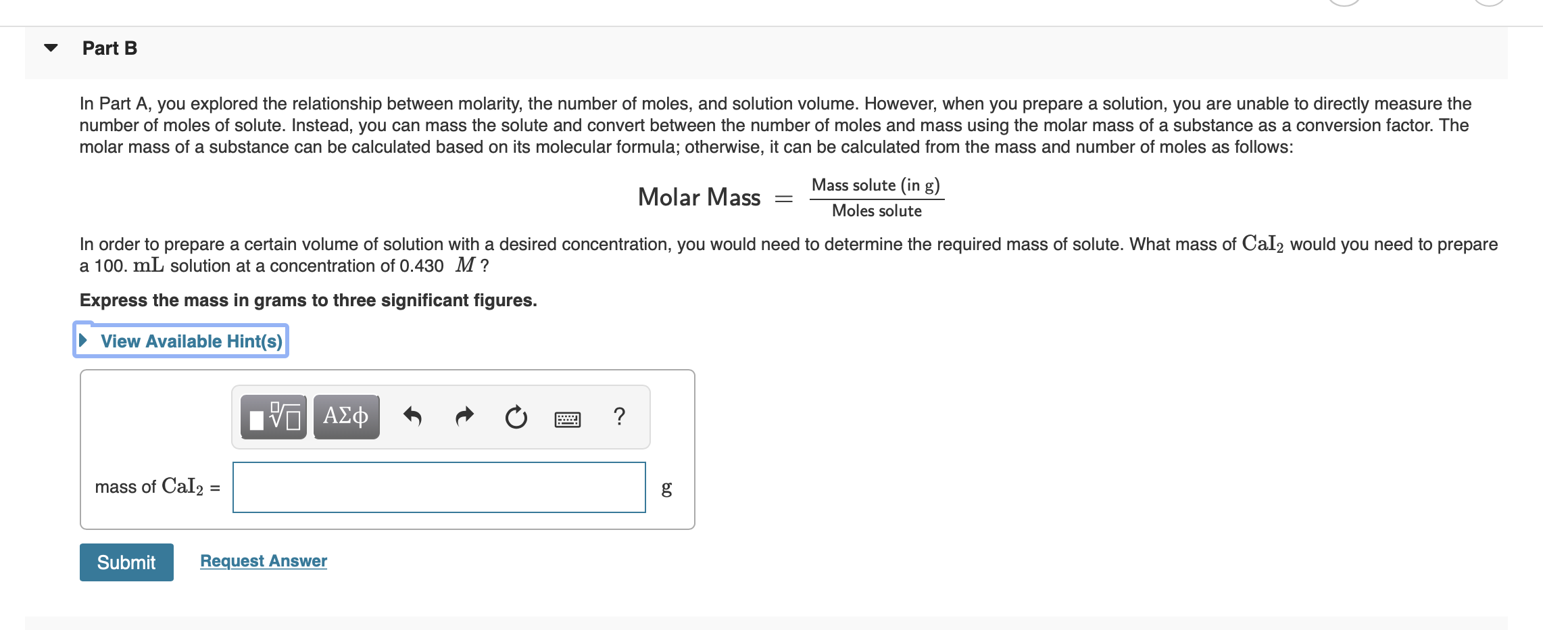 Solved Part B In Part A, you explored the relationship | Chegg.com