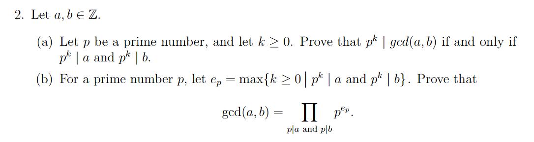 Solved Let a,binZ.(a) ﻿Let p ﻿be a prime number, and let | Chegg.com