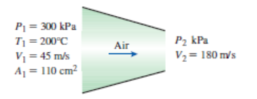 Solved Air enters an adiabatic nozzle steadily at 300 kPa, | Chegg.com