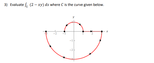 Solved 3) Evaluate ∫C(2−xy)ds where C is the curve given | Chegg.com