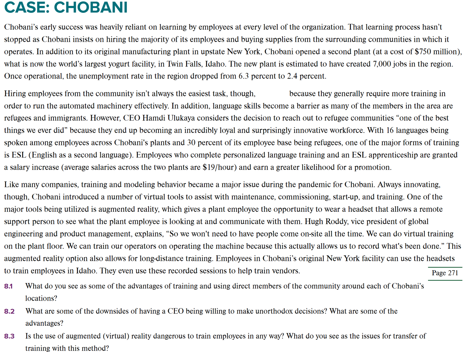 Solved CASE: CHOBANI Chobani's early success was heavily | Chegg.com
