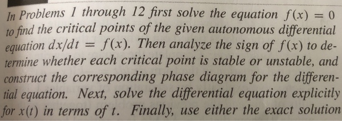 Solved h?roblems 1 through 12 first solve the equation f(x) | Chegg.com Solved h?roblems 1 through 12 first solve the equation f(x) | Chegg.com