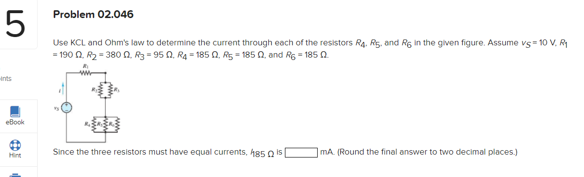 Solved Problem 02 046 5 Use Kcl And Ohms Law To Determine