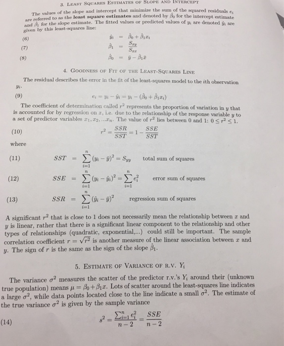 Find a least-squares linear regression line. Step | Chegg.com