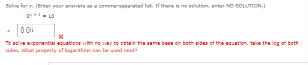 Solved Solve for x. (Enter your answers as a comma-separated | Chegg.com