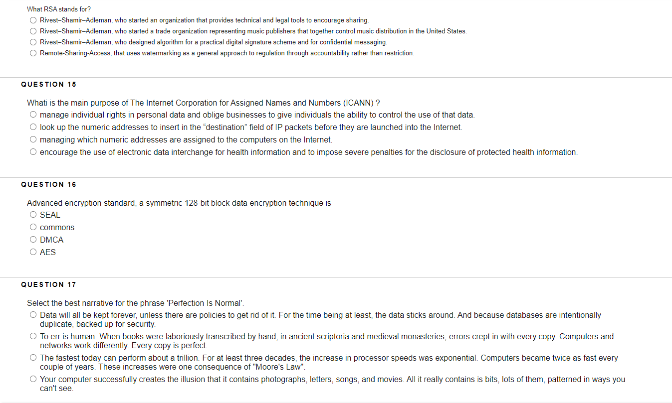 Solved What RSA stands for? Rivest-Shamir-Adleman, who | Chegg.com