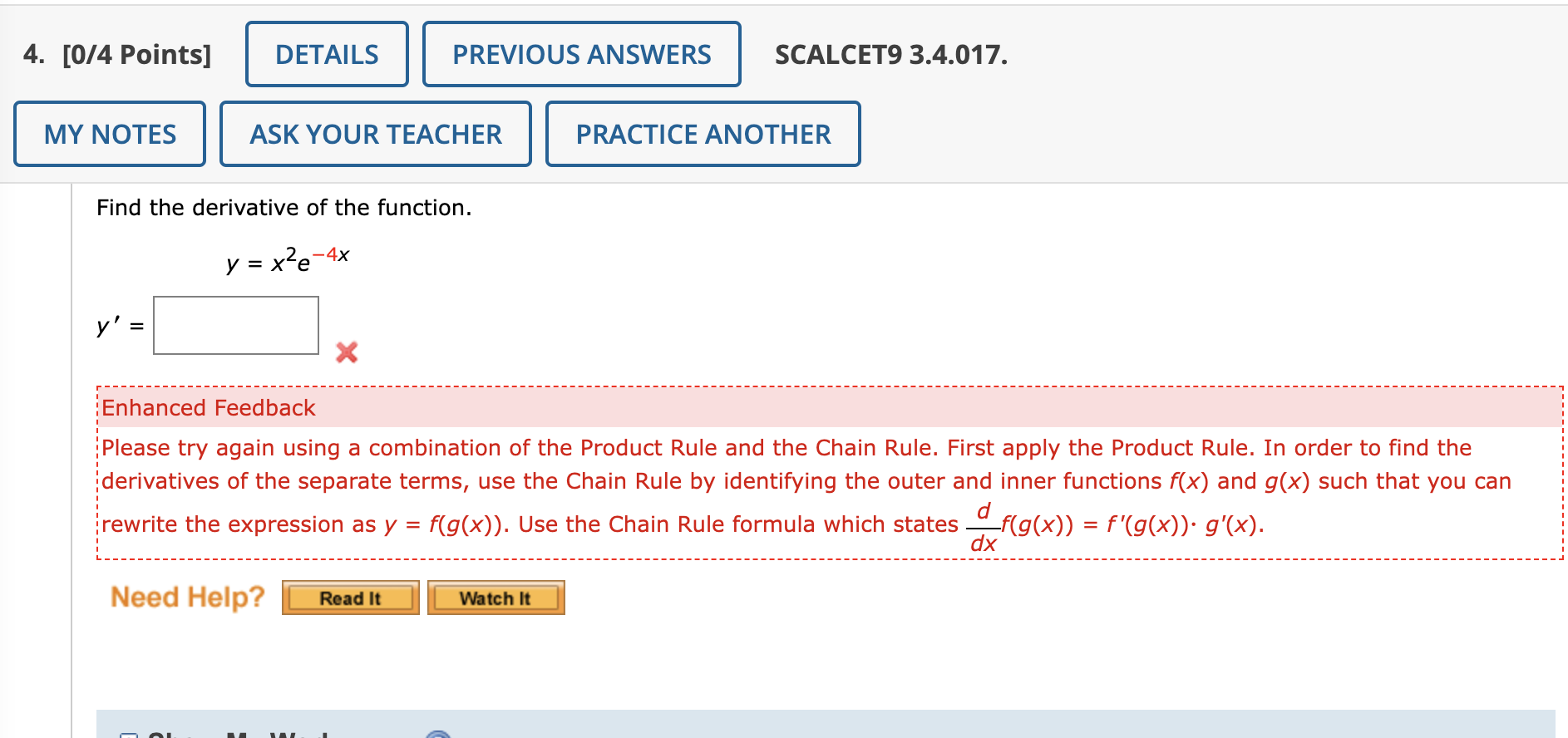 Solved 2. [4/6 Points] SCALCET9 3.5.029.EP. Use implicit | Chegg.com