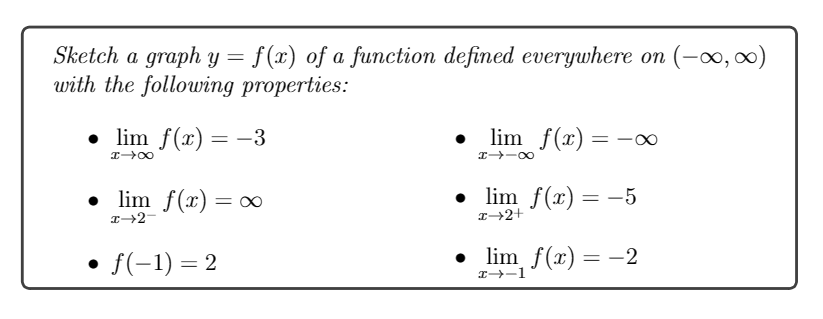 Solved Sketch a graph y=f(x) ﻿of a function defined | Chegg.com