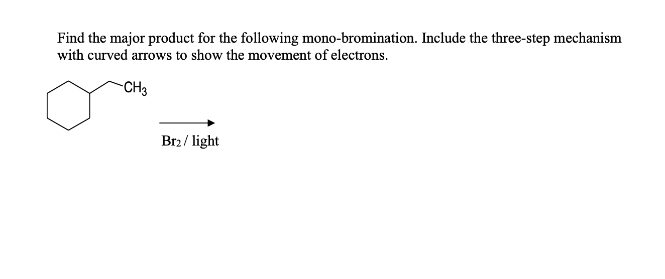 Solved Find the major product for the following | Chegg.com