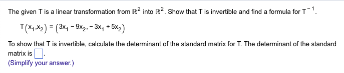 Solved The given T is a linear transformation from R2 into | Chegg.com