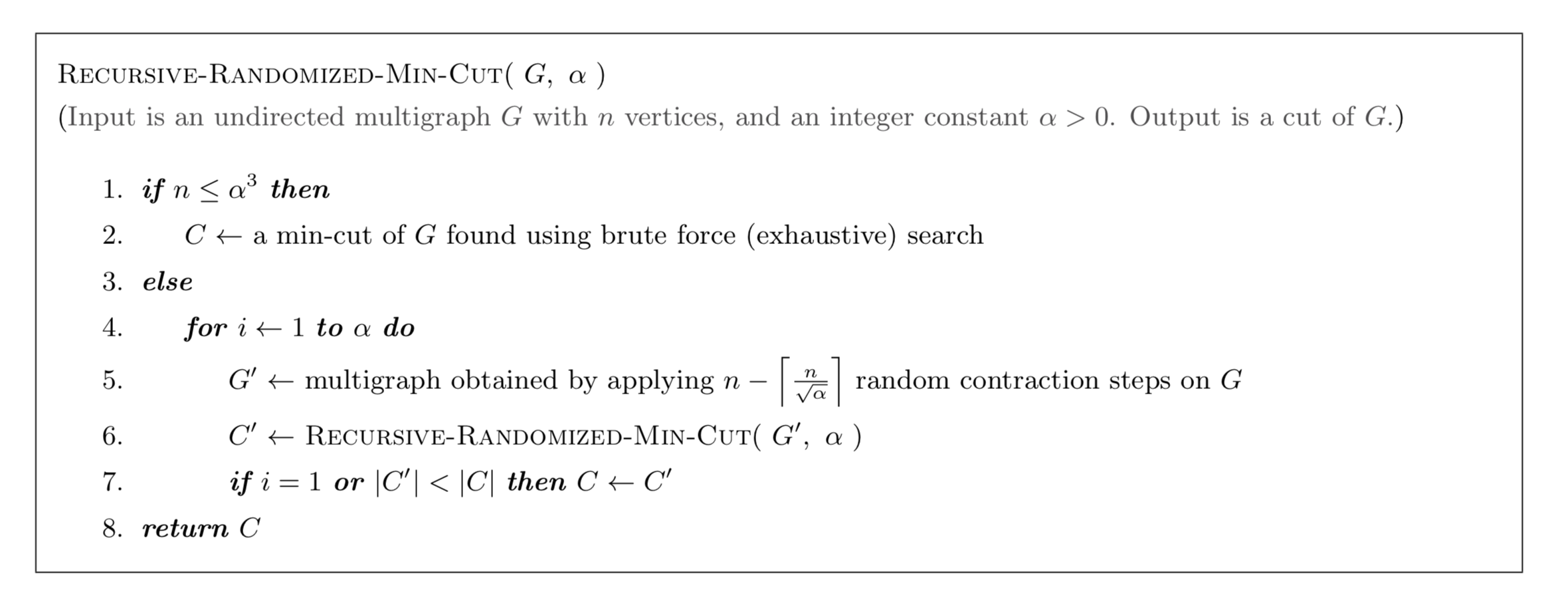 Consider the randomized min-cut algorithm we saw in | Chegg.com