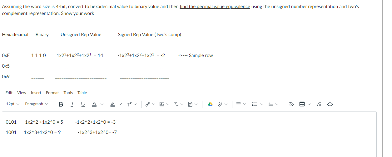 Solved Assuming the word size is 4-bit, convert to | Chegg.com