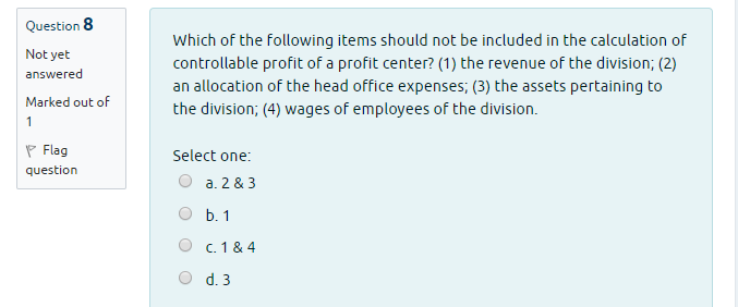 Solved which of the following items should not be included | Chegg.com