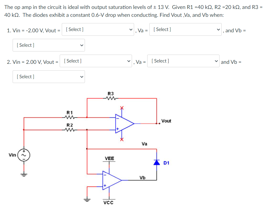 Solved The op amp in the circuit is ideal with output | Chegg.com