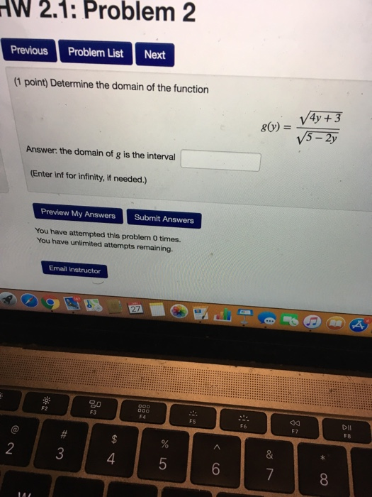 Solved W 2.1: Problem 2 PreviousProblem List Next 1 point) | Chegg.com Solved W 2.1: Problem 2 PreviousProblem List Next 1 point) | Chegg.com