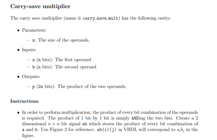 Solved Carry-save multiplier The carry save multiplier (name | Chegg.com