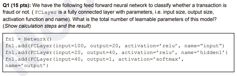 Solved Q1 (15 pts): We have the following feed forward | Chegg.com