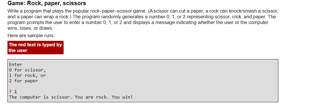 Solved Game Rock Paper Scissors Write A Program That 