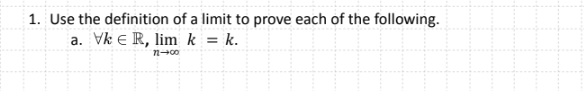 Solved Use the definition of a limit to prove each of the | Chegg.com