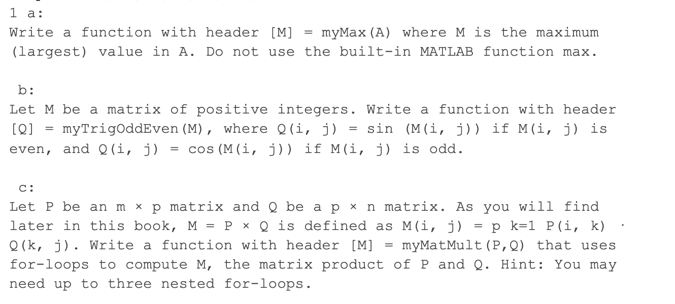 Solved Can some do this problem in MATLAB and only using | Chegg.com