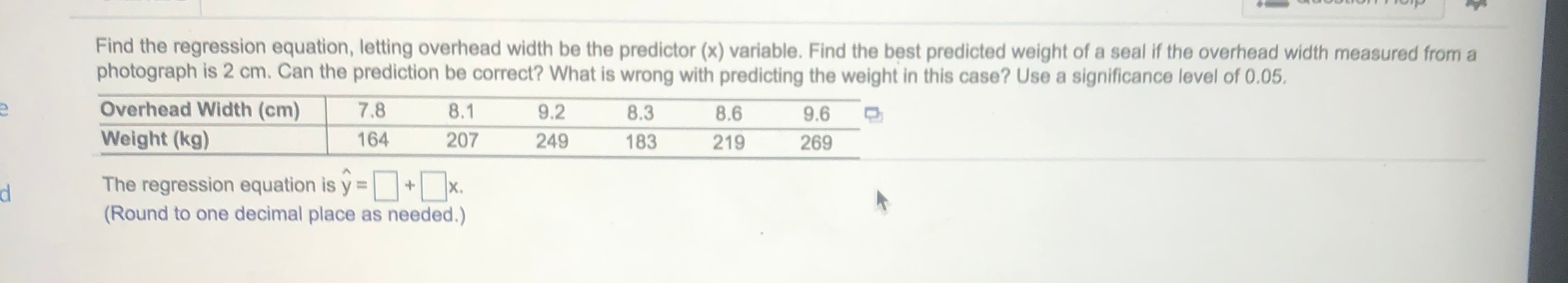 Solved dio. Find the regression equation, letting overhead | Chegg.com