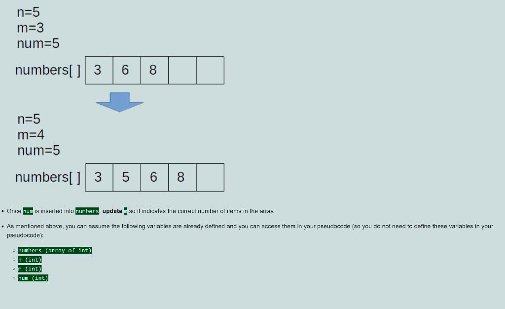 Solved Pseudocode [4 pts] You will write pseudocode to | Chegg.com