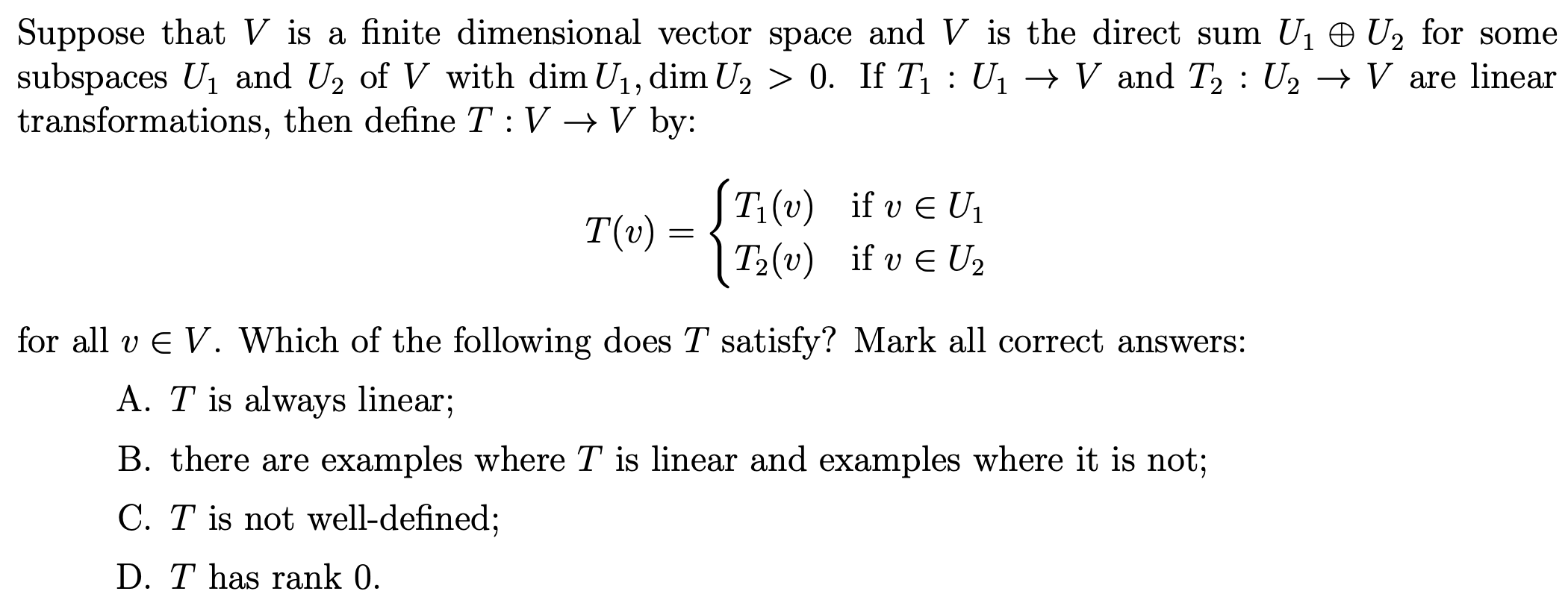 Solved Suppose that V is a finite dimensional vector space | Chegg.com