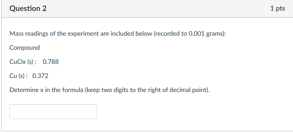 Solved Mass readings of the experiment are included below | Chegg.com