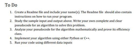 Solved You have to develop a pseudocode for an algorithm; | Chegg.com