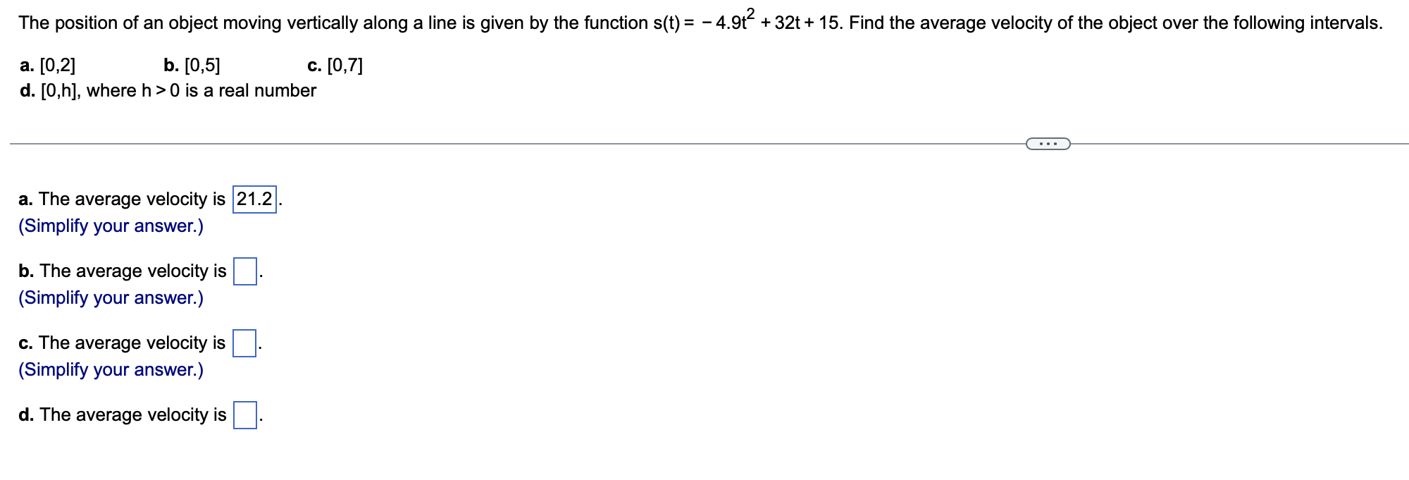 Solved The Position Of An Object Moving Vertically Along A