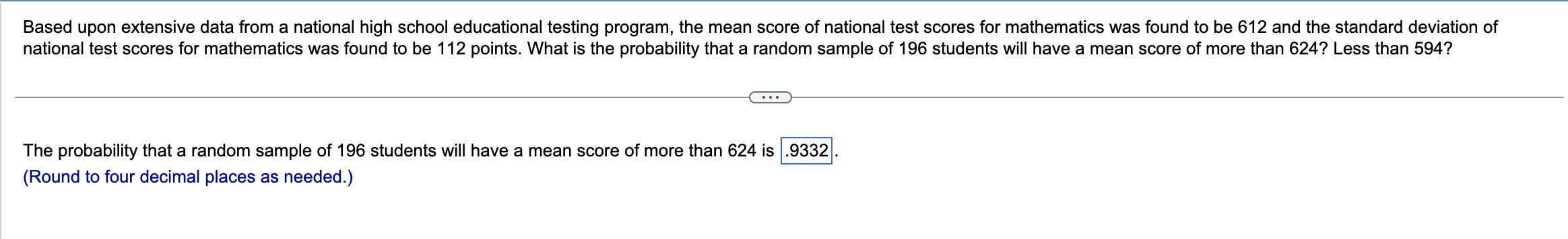 Solved Based upon extensive data from a national high school | Chegg.com