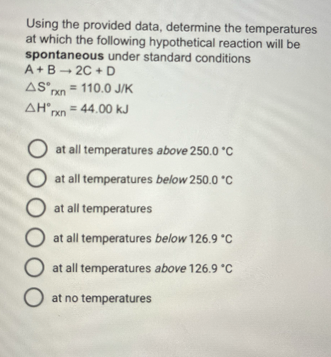 Solved Using the provided data, determine the temperaturesat | Chegg.com