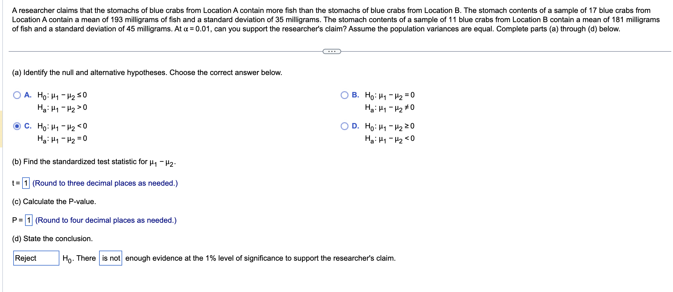 Solved (a) Identify the null and alternative hypotheses. | Chegg.com