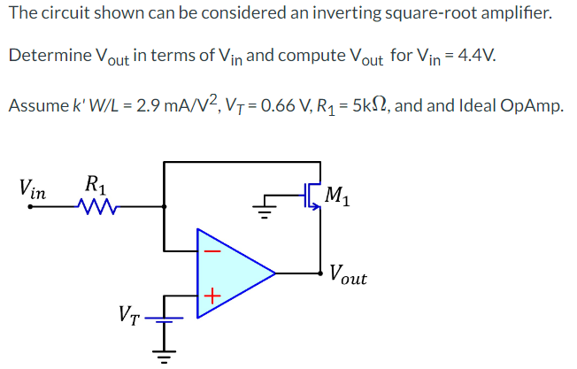 Solved The circuit shown can be considered an inverting | Chegg.com