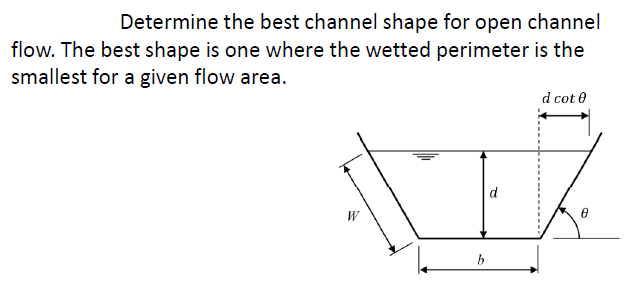 Solved Determine the best channel shape for open channel | Chegg.com