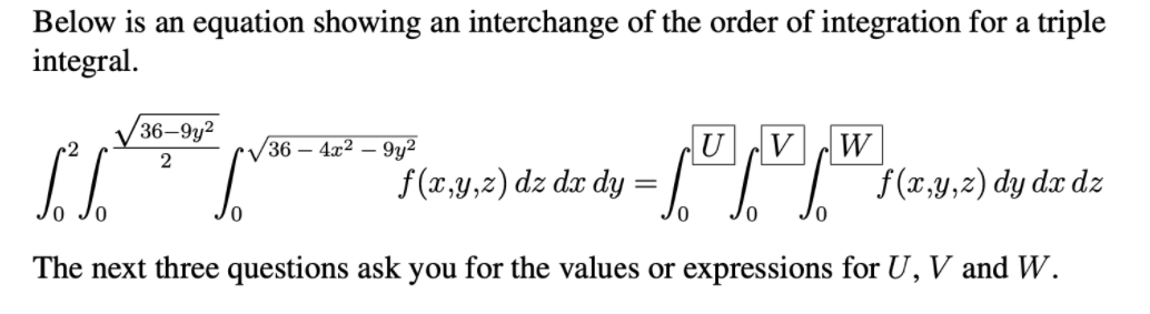 Solved Below is an equation showing an interchange of the | Chegg.com