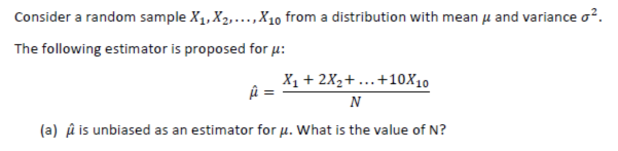 Solved Consider a random sample X1, X2,..., X10 from a | Chegg.com