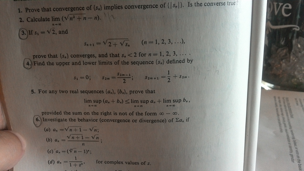 Solved true? 1. Prove that convergence of (s.) implies | Chegg.com